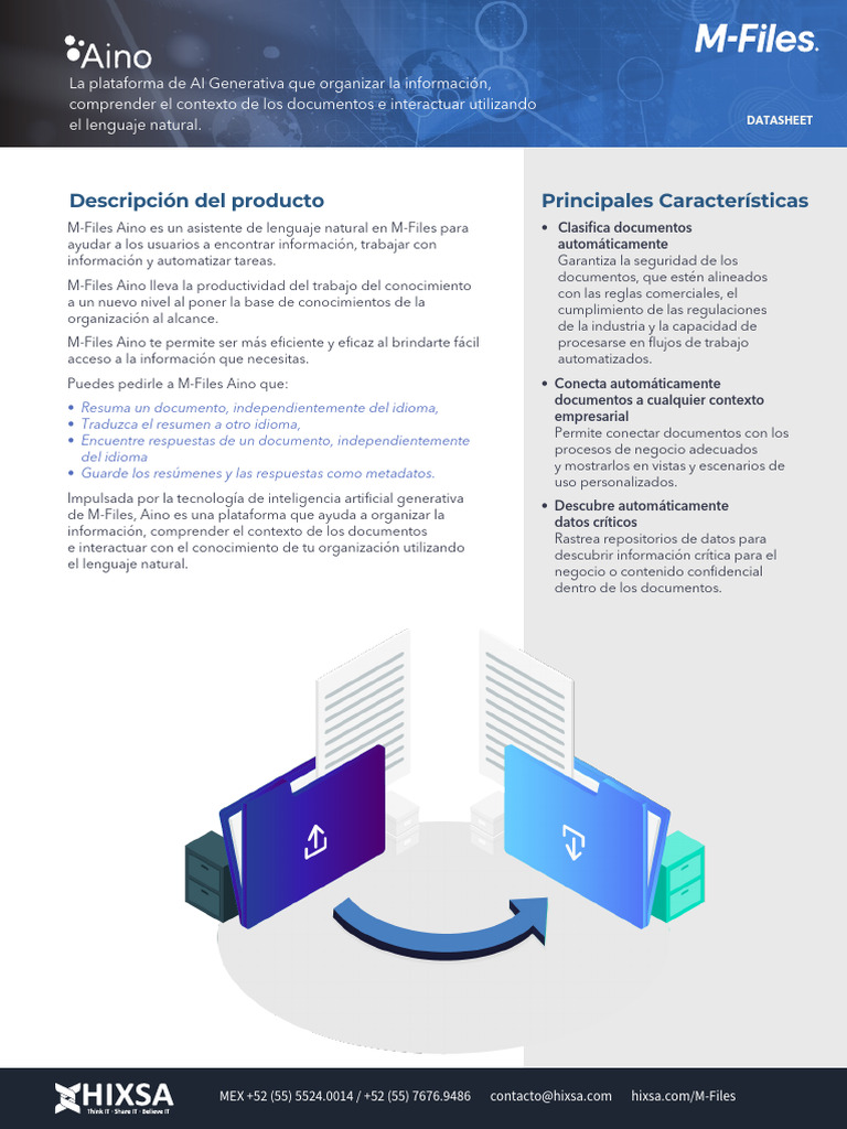 M Files Datasheet Aino HIXSA Es | PDF | Inteligencia artificial ...