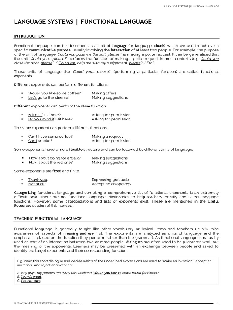 Teaching Appropriacy in Functional Language | PDF | Semantics | Cognition