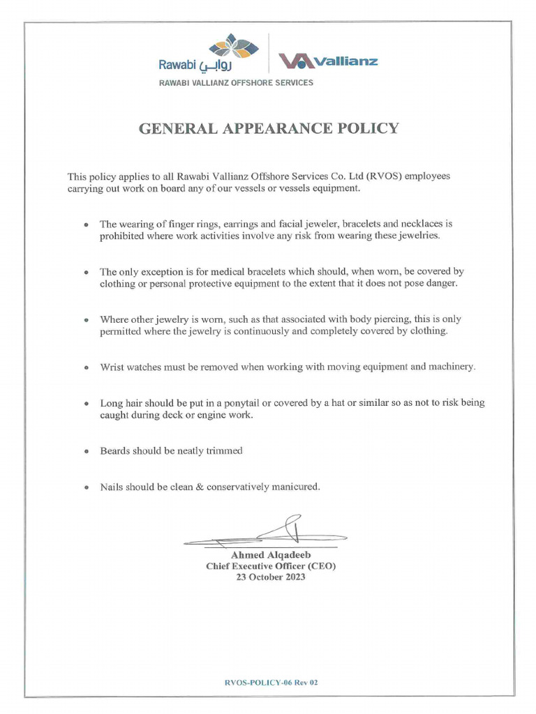 6-General Appearance Policy | PDF