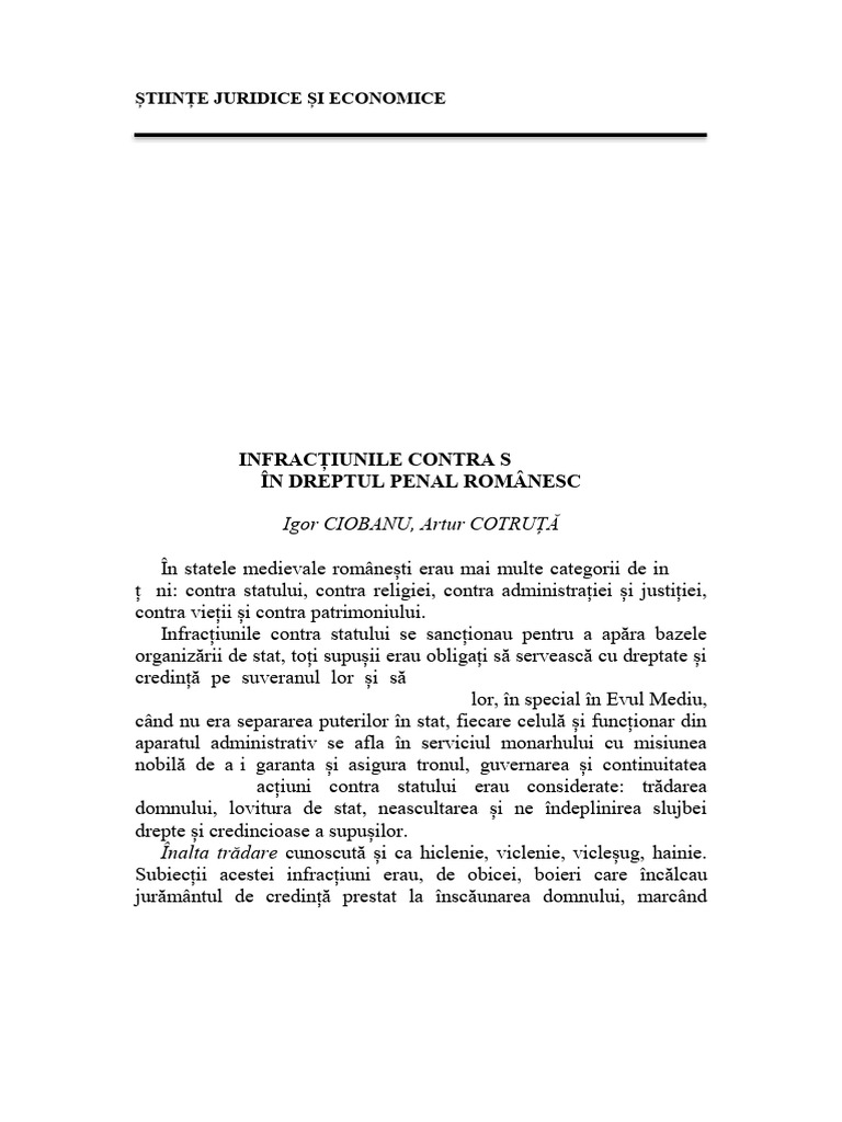 Drept Penal: Tiin Eăjuridiceă Iăeconomice | PDF