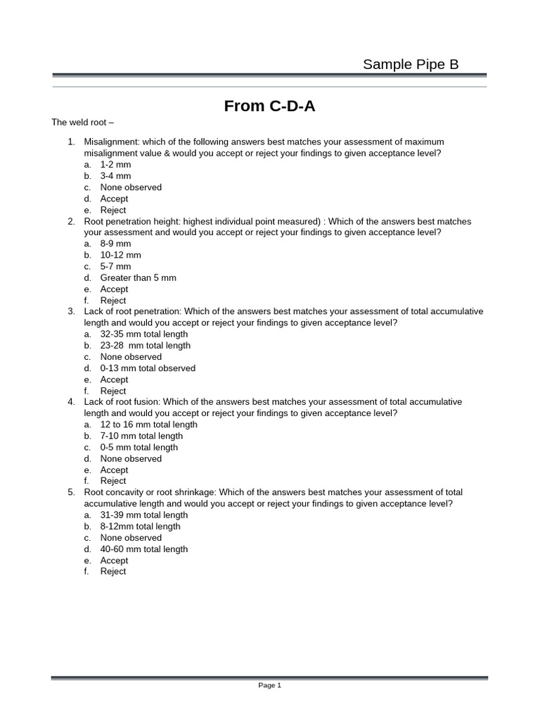 Pipe Root - Ample B - Racticals C-D-A | PDF | Porosity | Mechanical ...