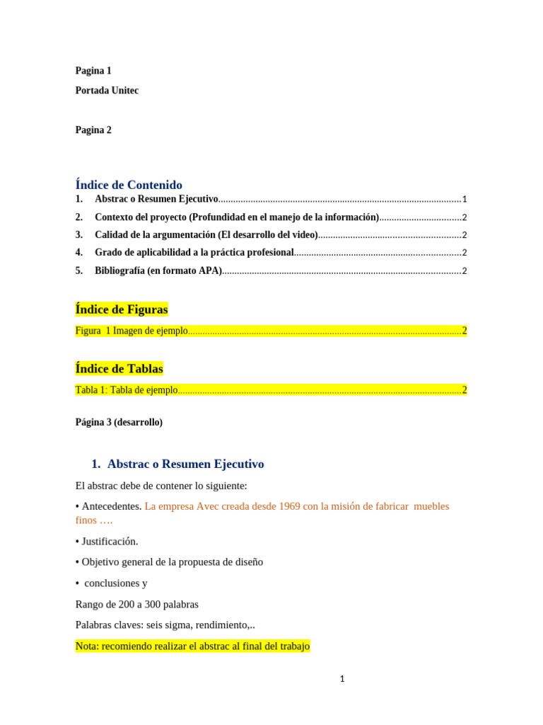 Ejemplo de estructura entregable 2v2 | PDF