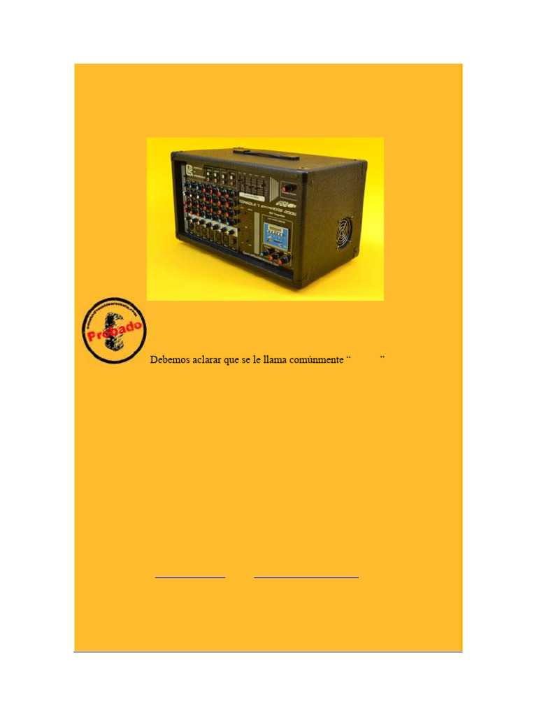 Construya Una Consola Activa de 200 Watts | PDF | Altoparlante | Micrófono