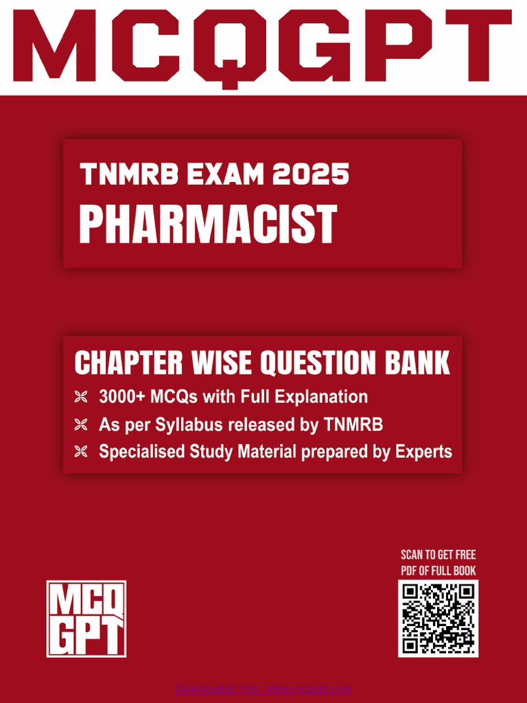 TNMRB Pharmacist QB Book 2025 | PDF | Tablet (Pharmacy) | Pharmacy