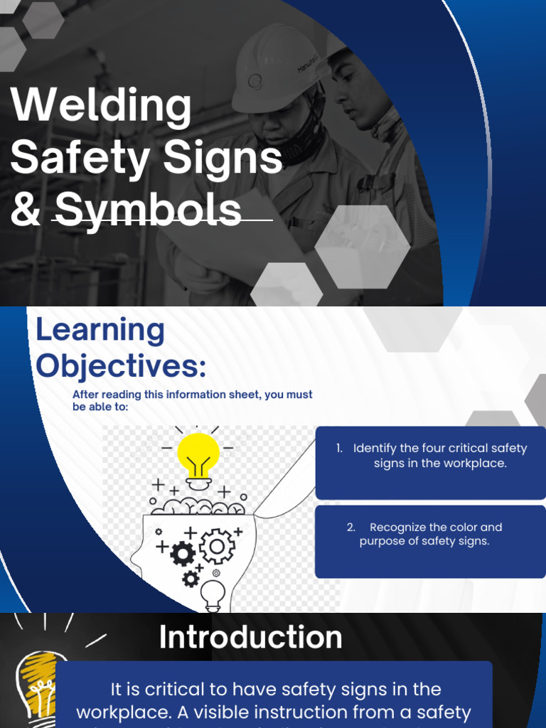 Welding Safety Signs Overview | PDF | Safety | Occupational Safety And ...
