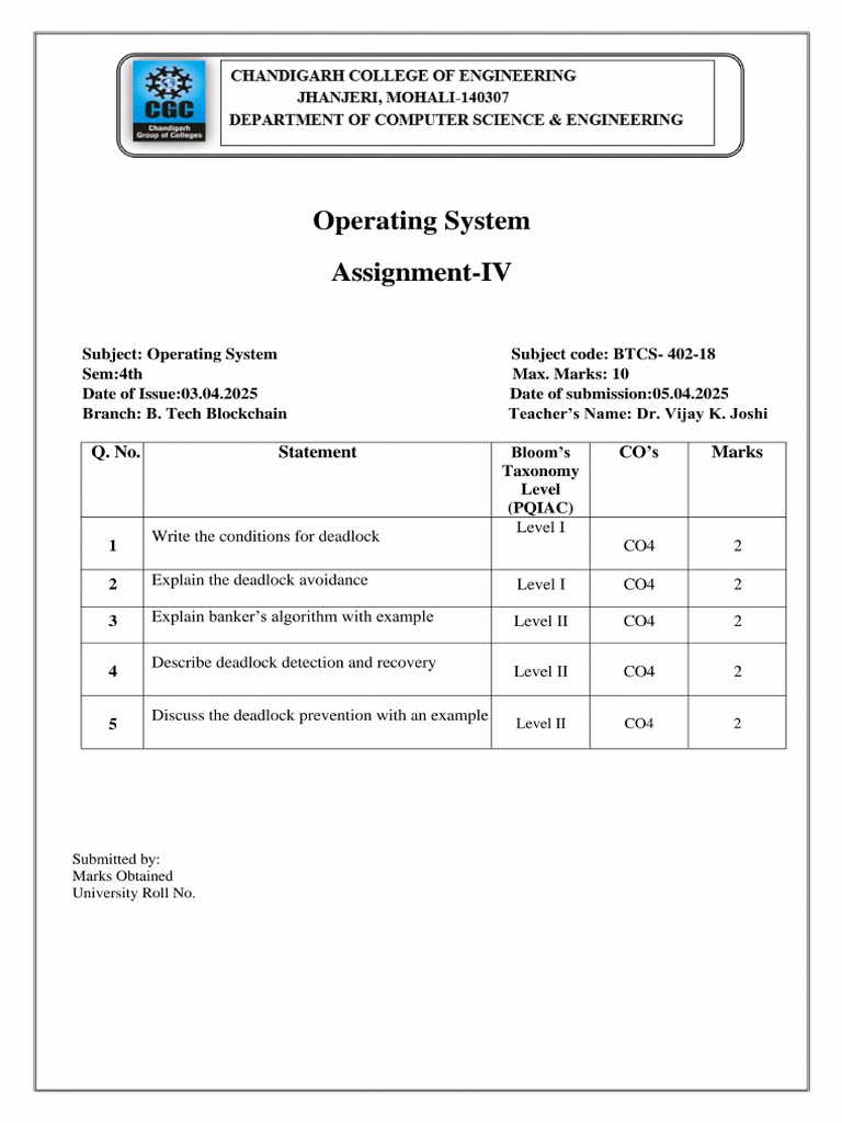 OS Ass-4 2338666 BTBC | PDF