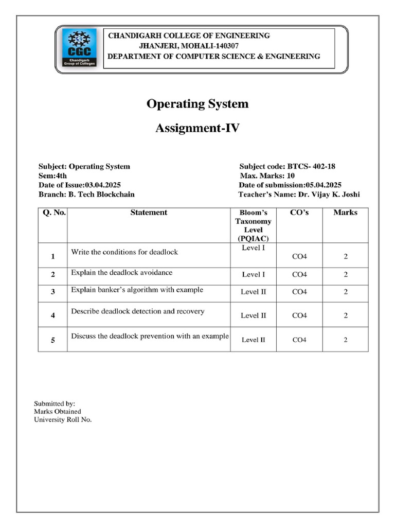 OS Ass 4 BTBC Letterhead | PDF