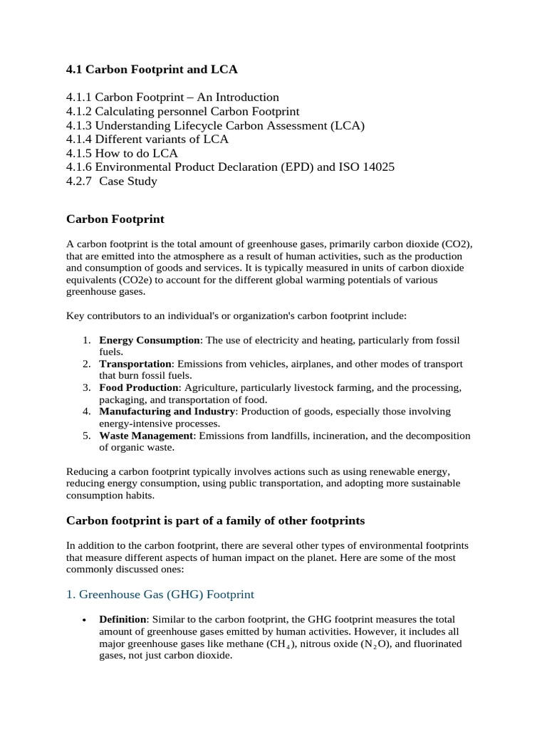 LCA Chapter | PDF | Life Cycle Assessment | Carbon Footprint