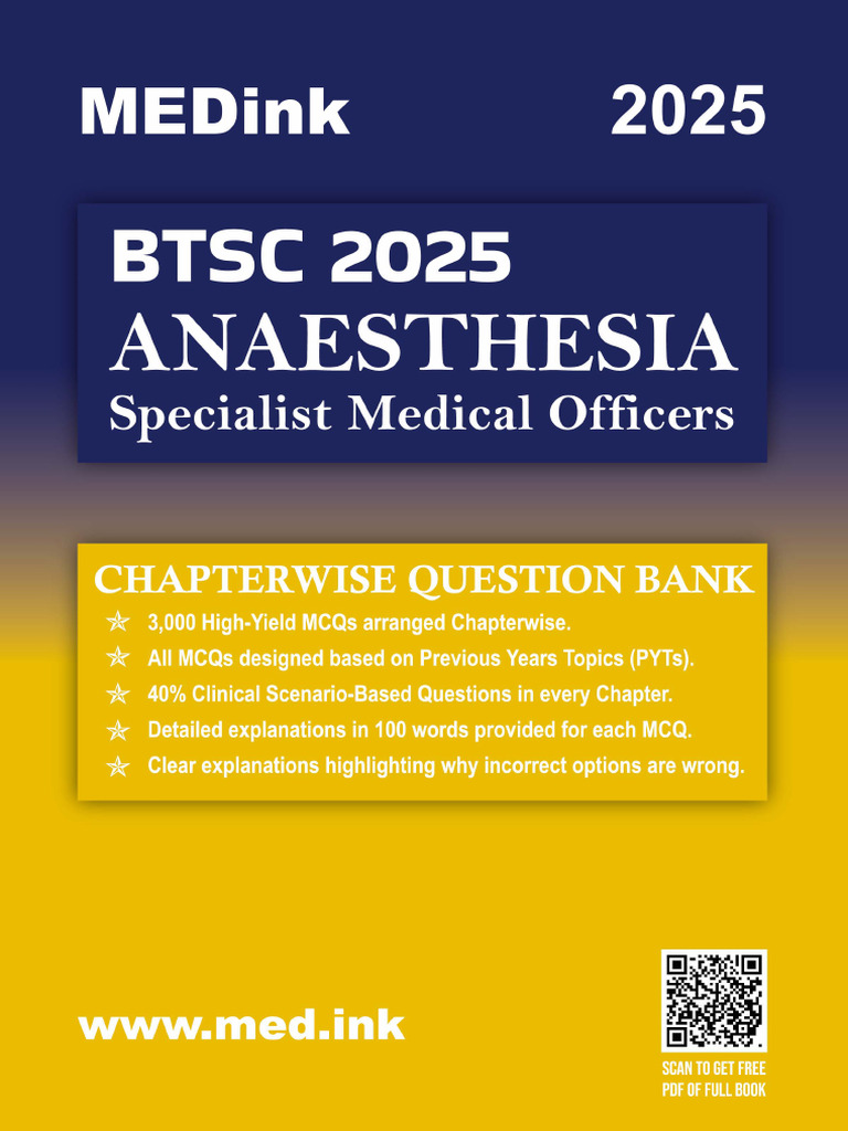 BTSC Anaesthesia Book 2025 | PDF | Larynx | Esophagus