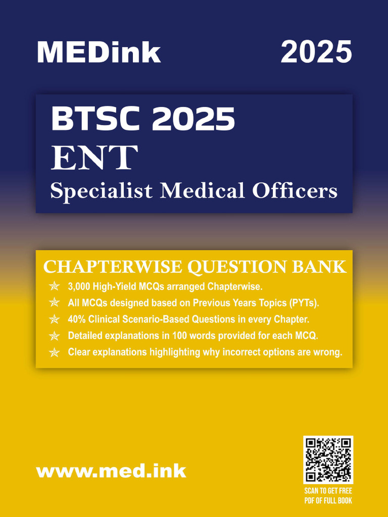 BTSC Ent Book 2025 | PDF | Ear | Otorhinolaryngology