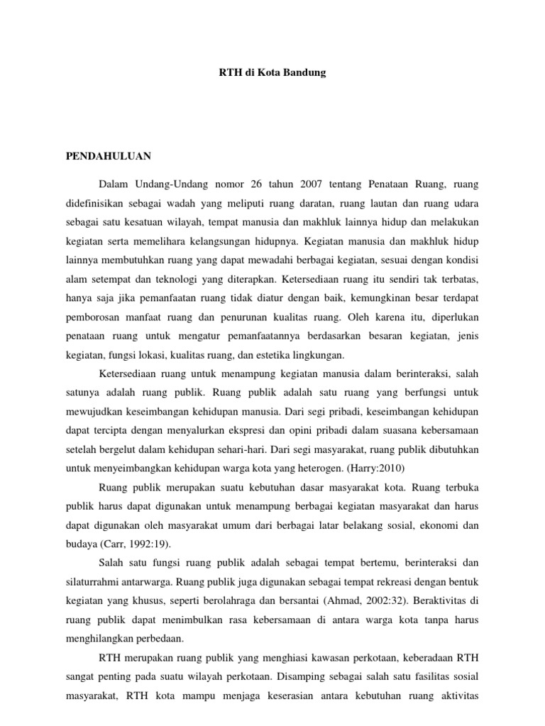 Paper-RTH Di Kota Bandung | PDF