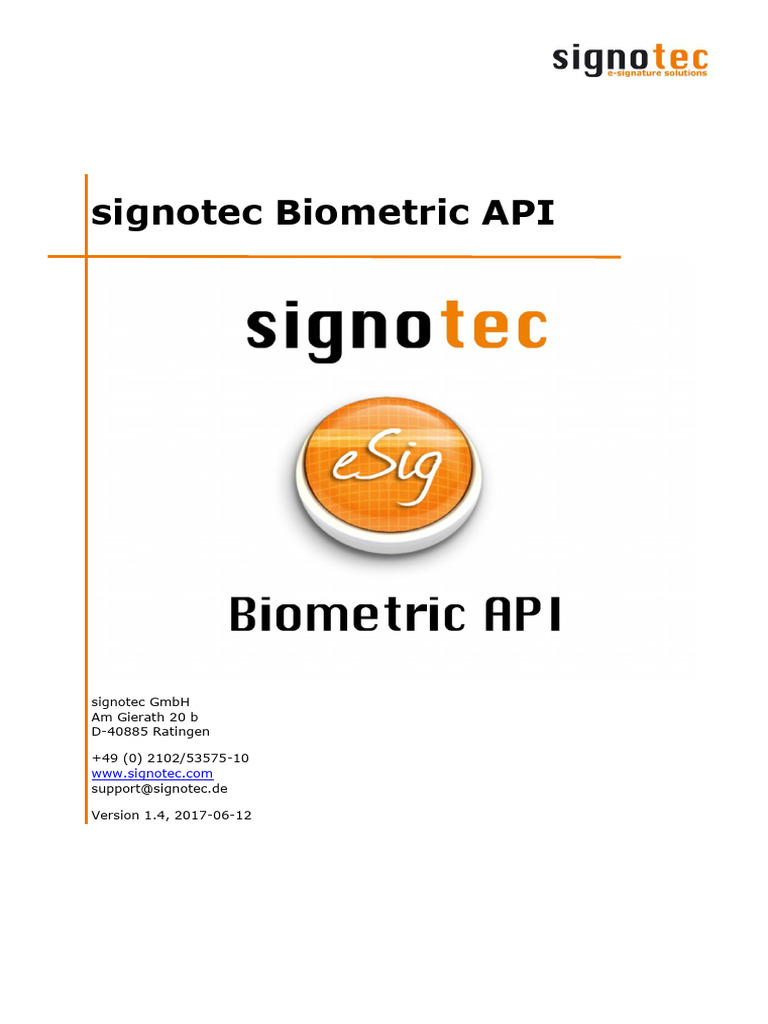 signotec_biometric_api_en | PDF | Component Object Model | Microsoft ...