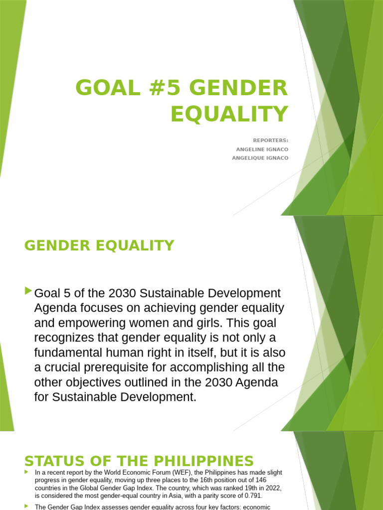 Goal 5 Gender Equality 1 | PDF | Gender Equality | Gender Studies