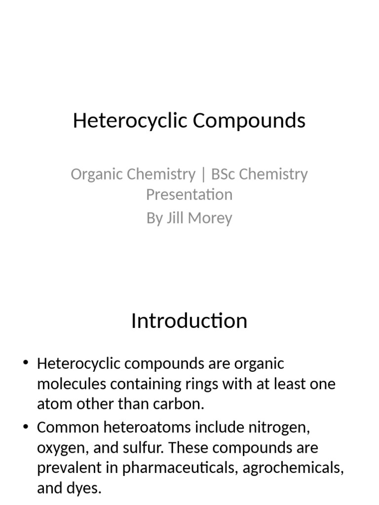 Heterocyclic Compounds | PDF