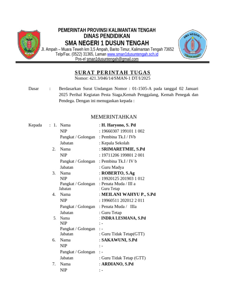 Surat Tugas Pramuka New 2025 | PDF