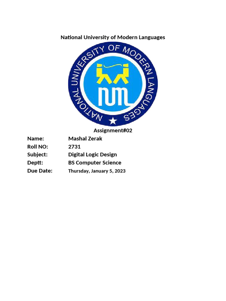 DLD assignment | PDF