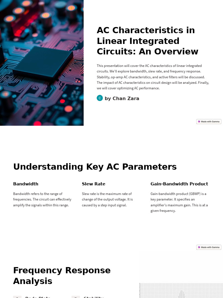 AC Characteristics in Linear Integrated Circuits An Overview | PDF ...