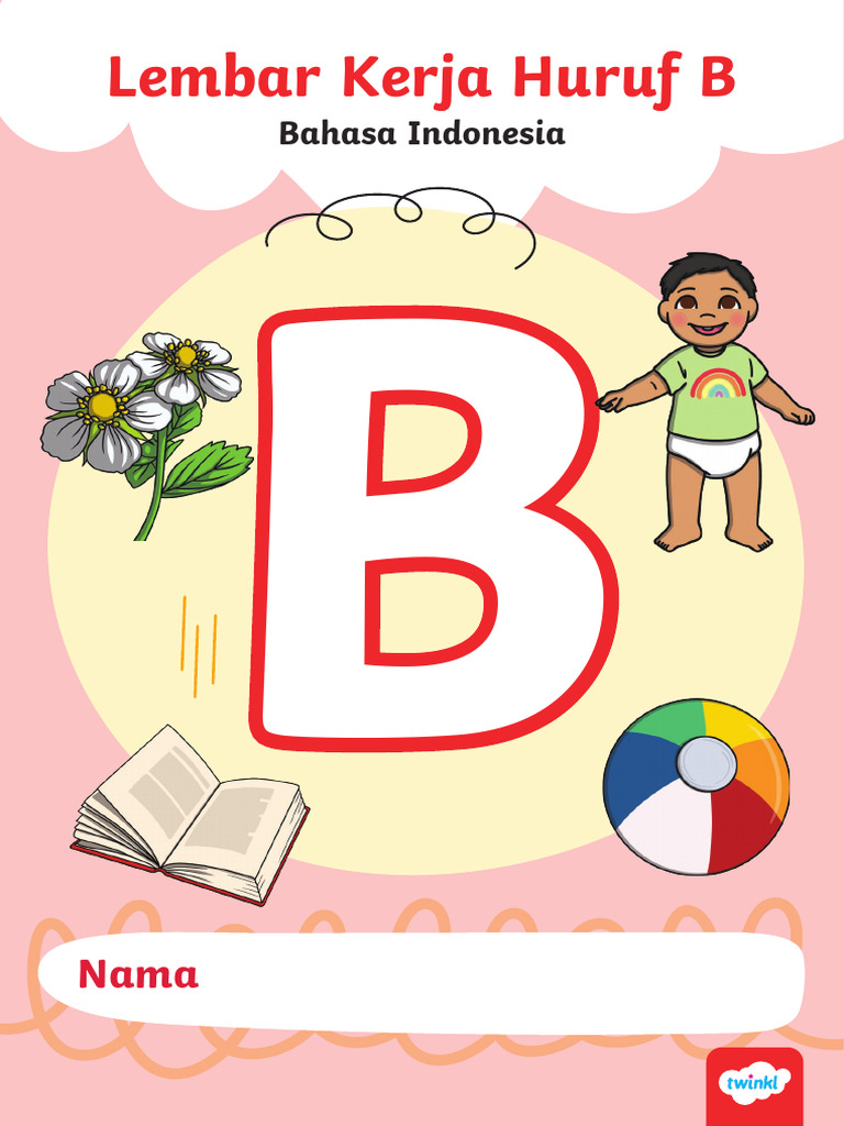 Booklet Menulis Alfabet Huruf B Bahasa Indonesia - Ver - 1 | PDF