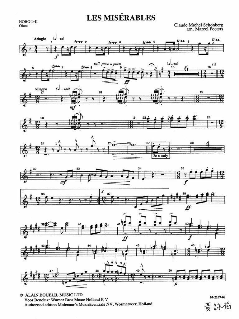 2. 悲慘世界 Oboe | PDF