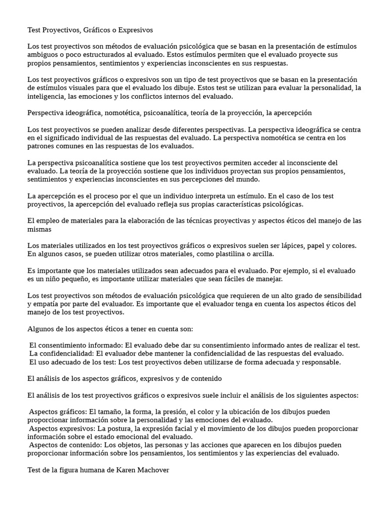 Clase 111. P, Proyectivas | PDF | Las emociones | Sicología