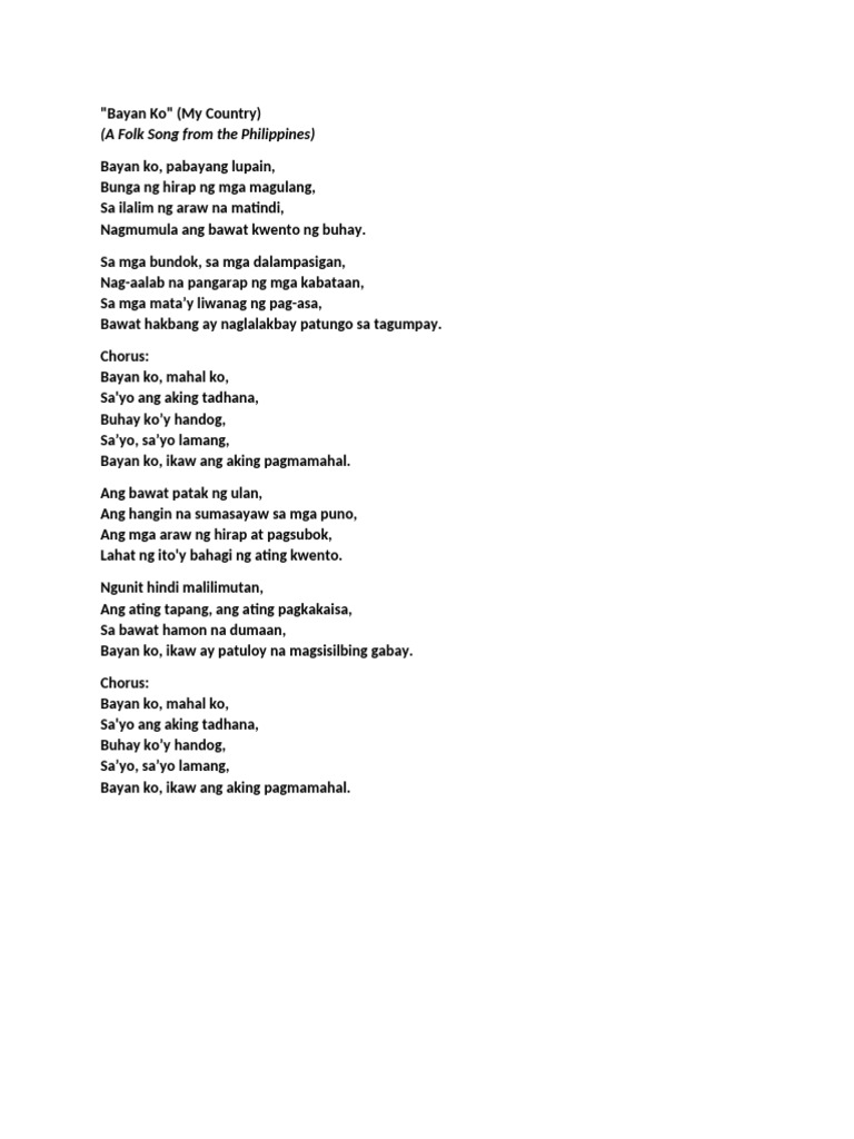 Bayan Ko | PDF