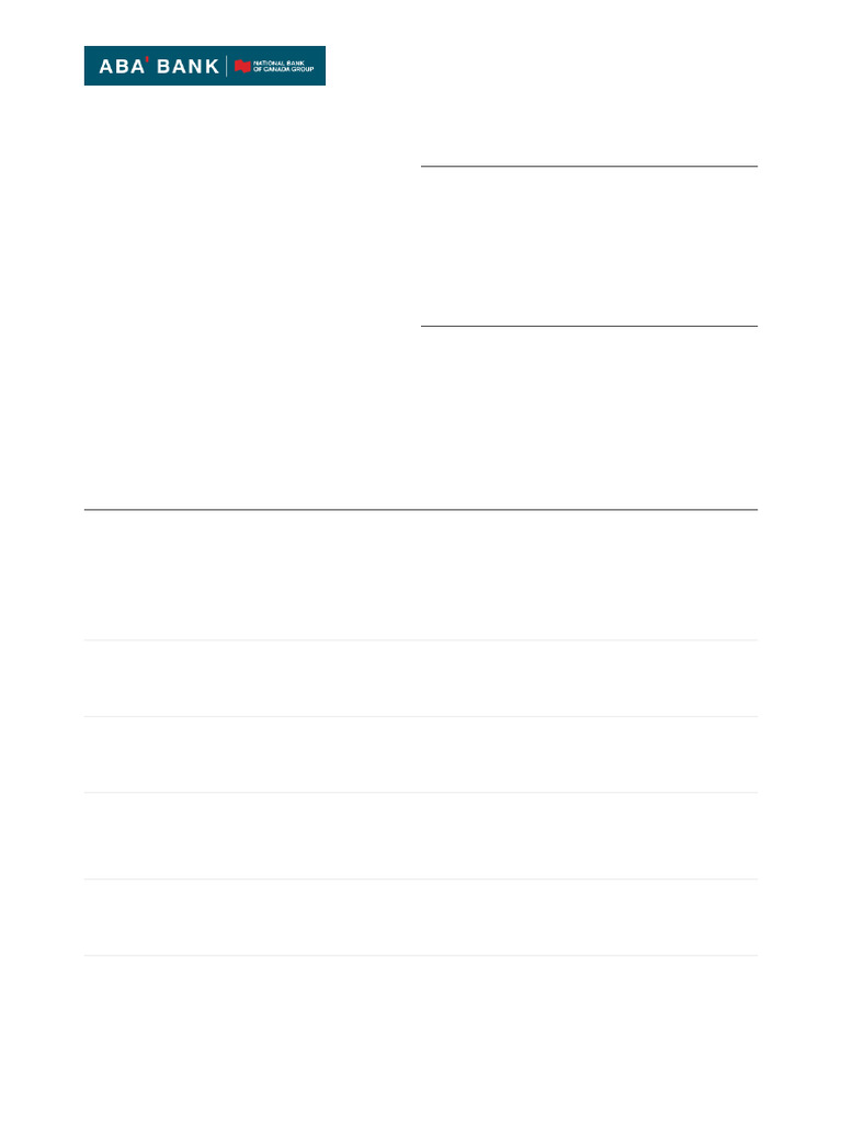 ABA Bank Statement | PDF