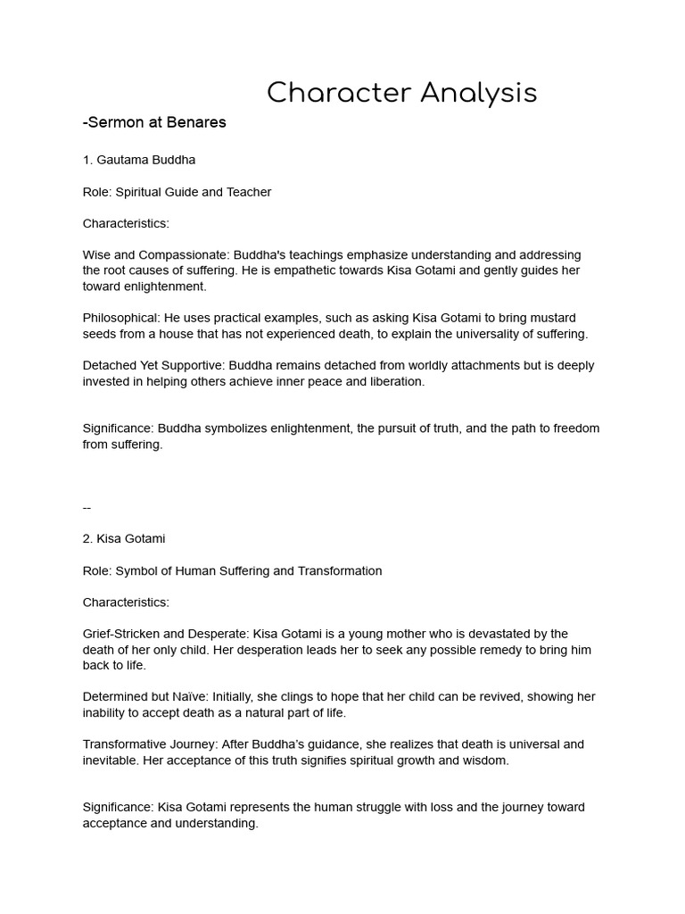 Literature Character Analysis Important Chapter | PDF | Mentorship | Beauty