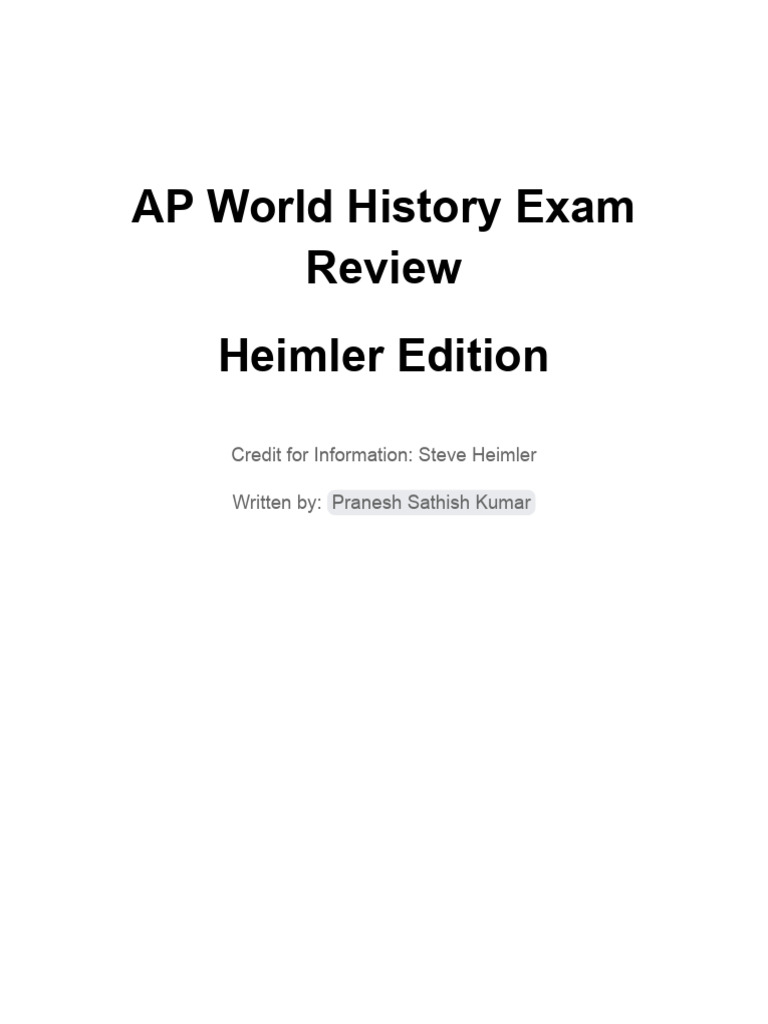 AP World History Exam Review: Unit 1 | PDF | Qing Dynasty | Mongol Empire
