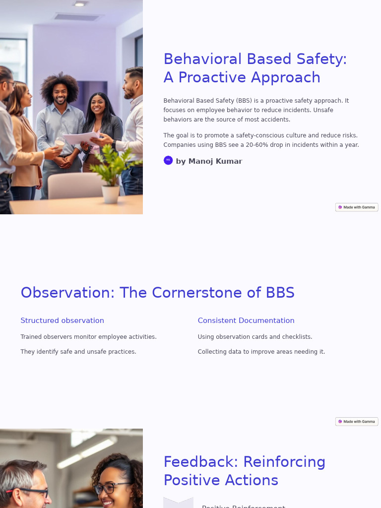 Proactive Behavioral Based Safety Guide | PDF | Safety | Behavioural ...