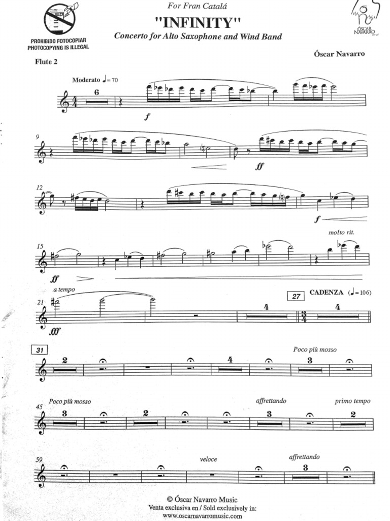 Infinity - Flute 2 | PDF