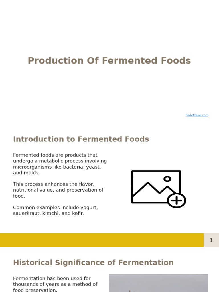 Production of Fermented Foods | PDF | Fermentation | Fermentation In ...