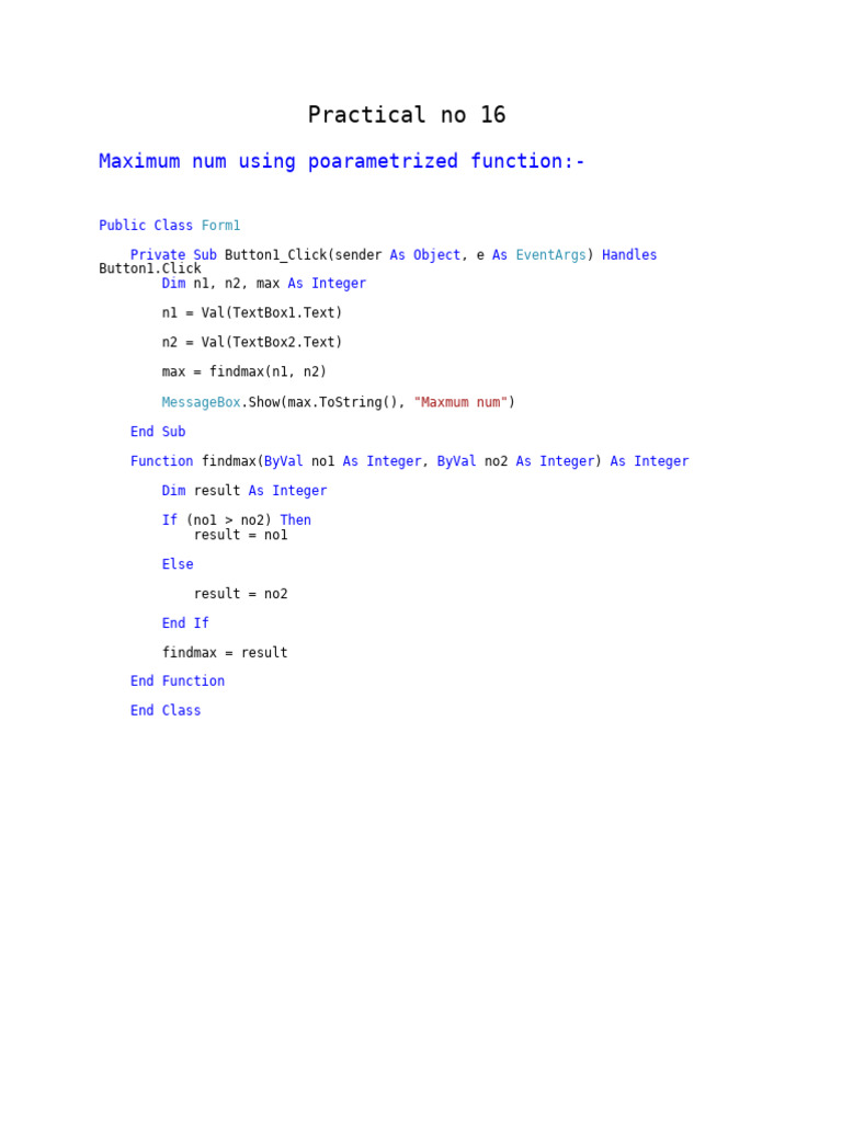 Practical No 16 | PDF