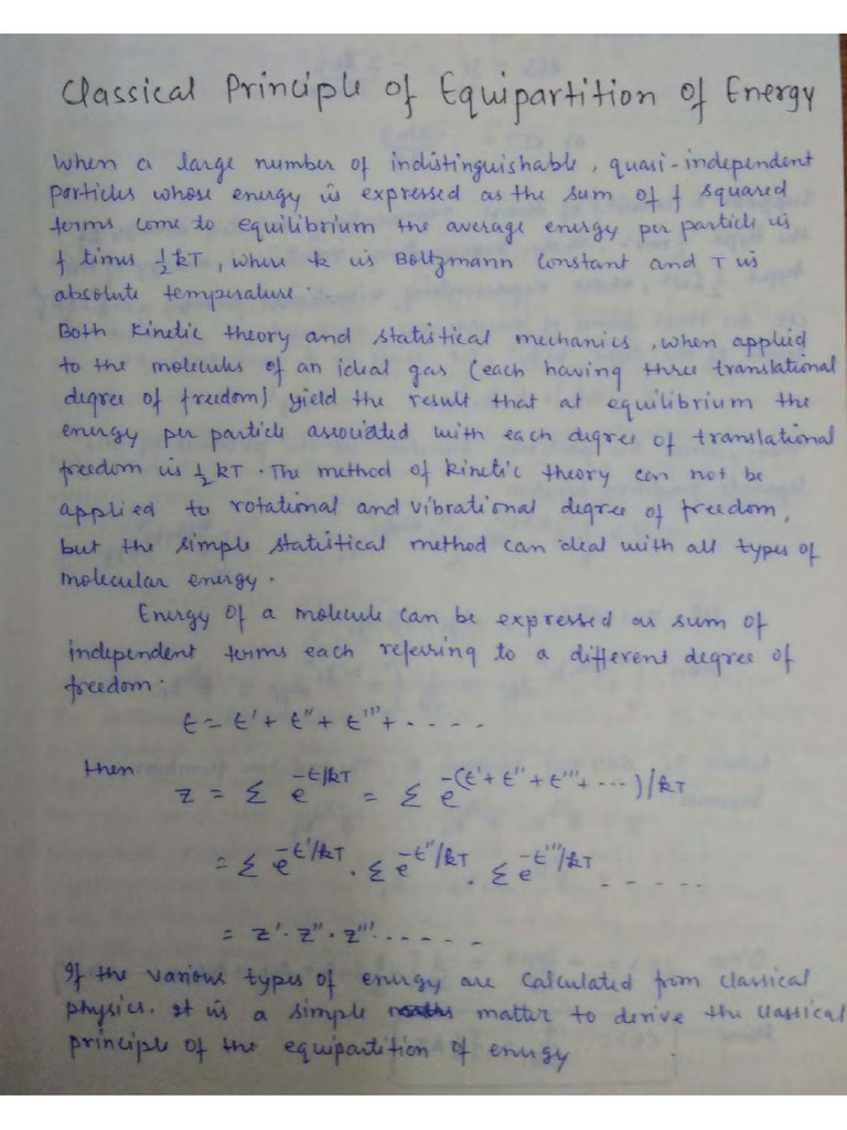 Law of Equipartition of Energy and Saha Ionization Formula | PDF
