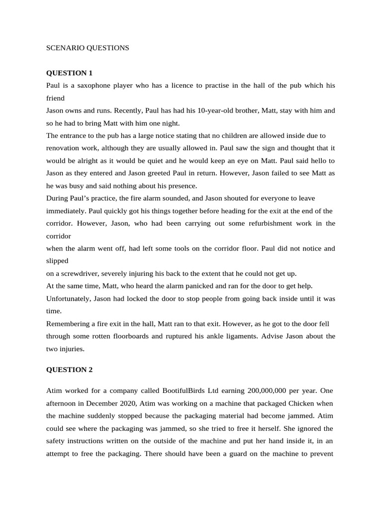 Legal Liability in Personal Injury Scenarios | PDF | Duty Of Care ...