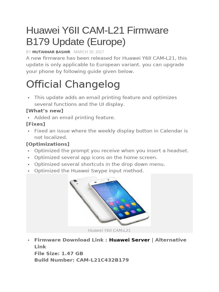 Huawei Firmware Update | PDF