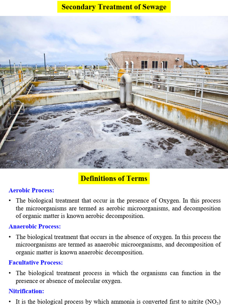 Secondary Treatment in Sewage Management | PDF | Sewage Treatment ...