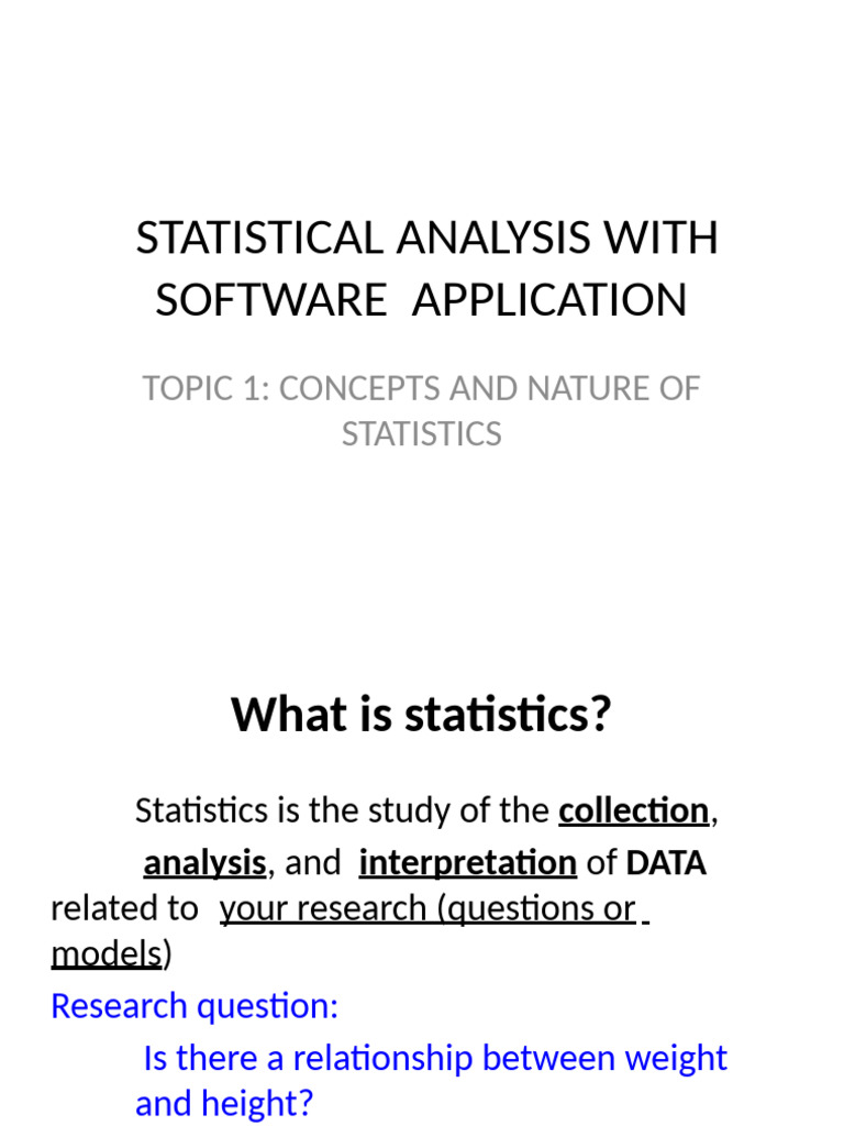 Statistical Analysis With Software Application-Ppt | PDF | Sampling ...