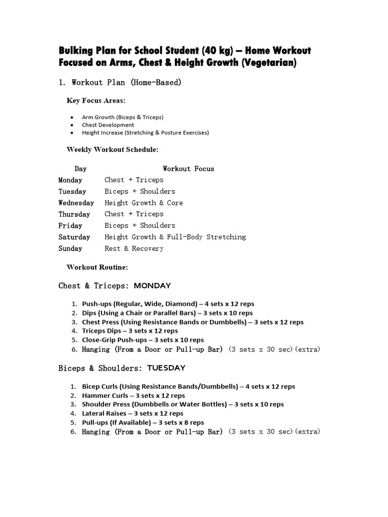 Bulking AND Workout plan | PDF | Meal | Lunch