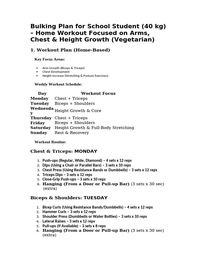 Bulking AND Workout Plan | PDF