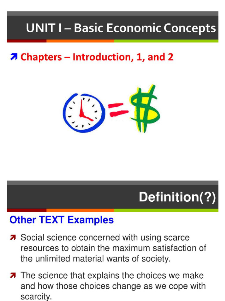 Basic Economics Concepts | PDF