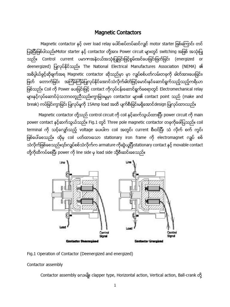 Magnetic Contactors Part 1 | PDF