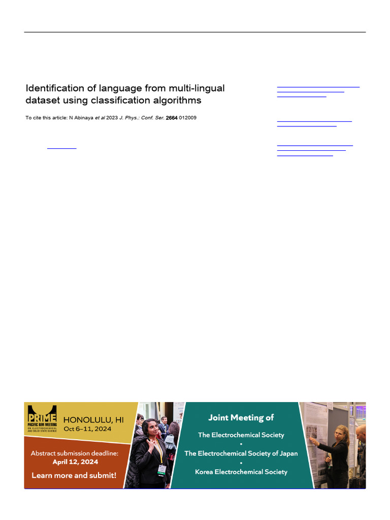 Identification of Language From Multi-Lingual Data 2023 | PDF ...