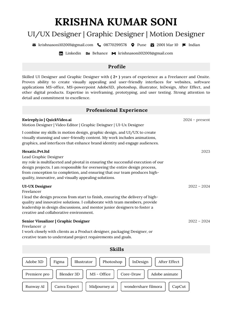 KRISHNA-KUMAR-SONI-updatex1 | PDF | User Interface | Usability