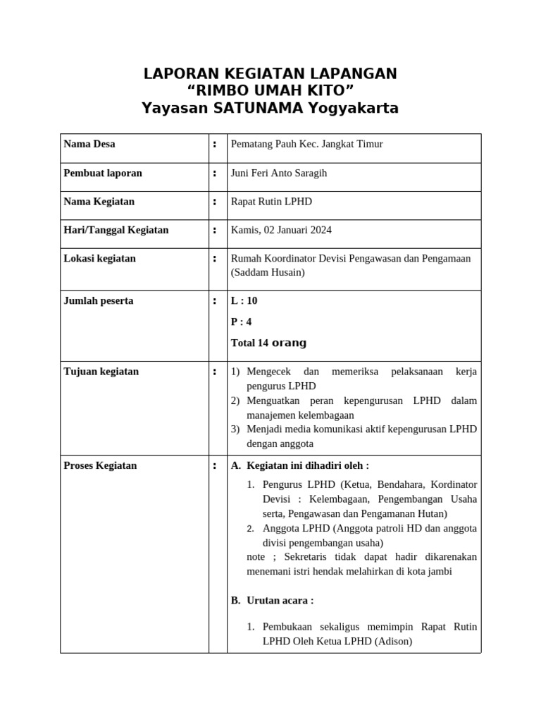 Format Laporan | PDF