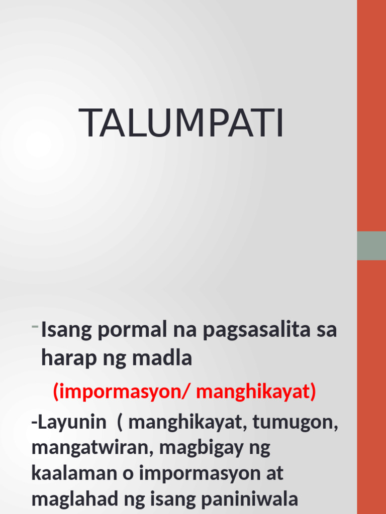 Talumpati | PDF
