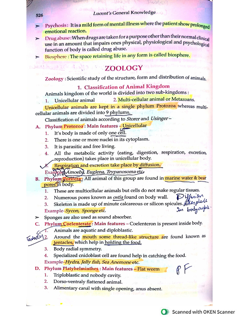 Zoology Notes | PDF