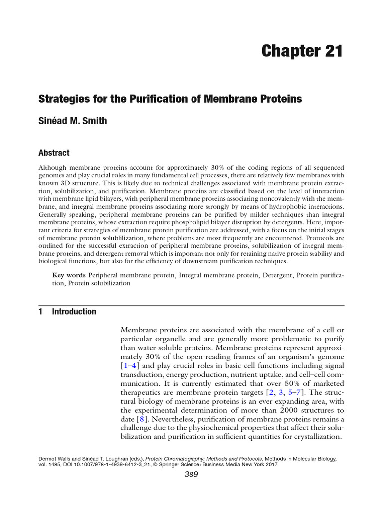 膜蛋白纯化 | PDF | Cell Membrane | Protein Purification