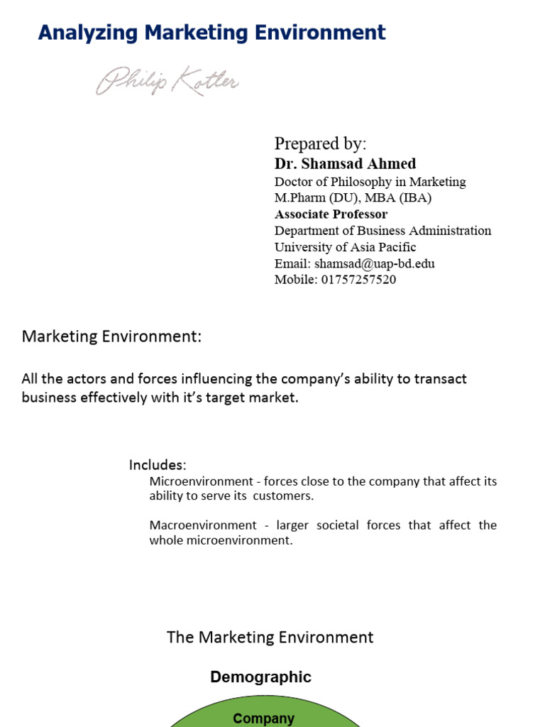 Analyzing Marketing Environment | PDF | Marketing