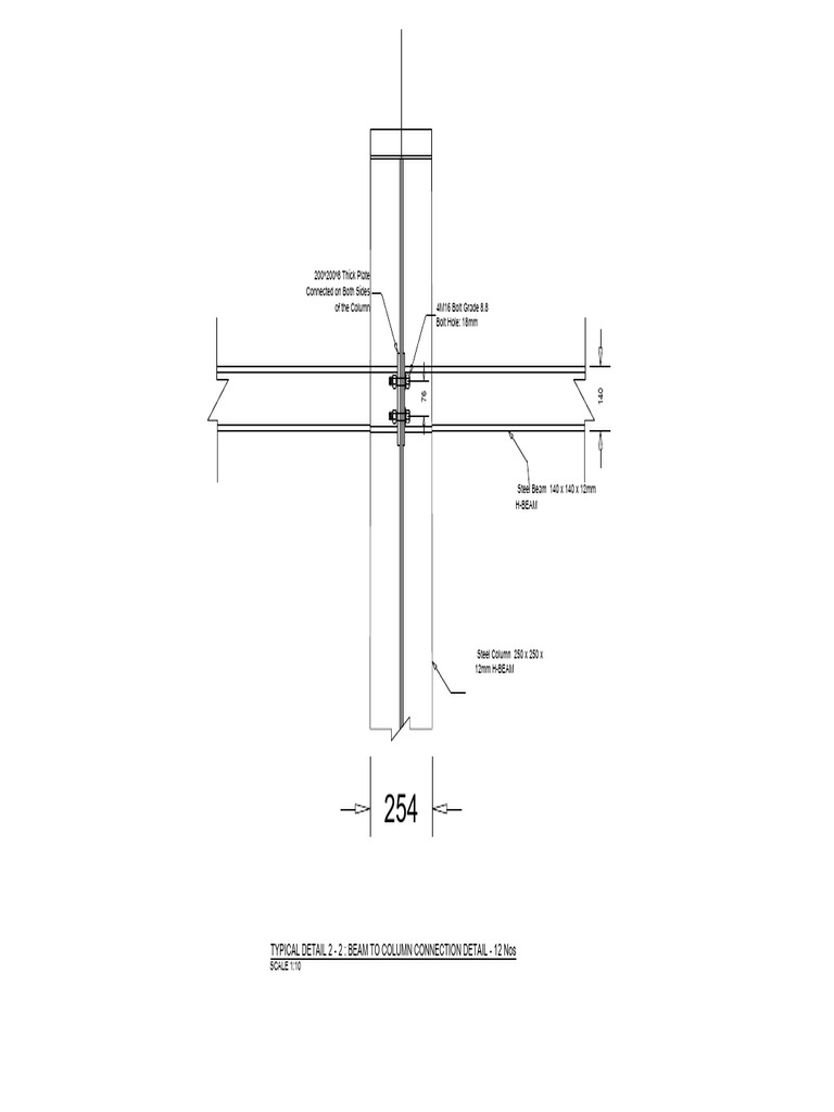 Beam To Column - SIDE VIEW | PDF