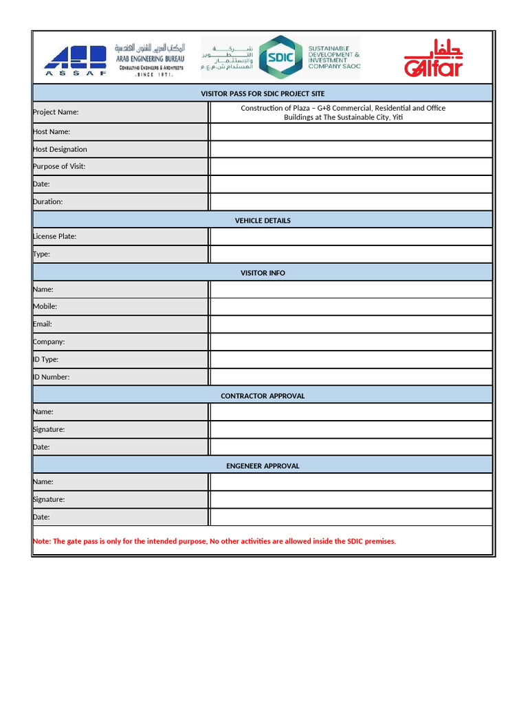 Visitor Gate Pass | PDF